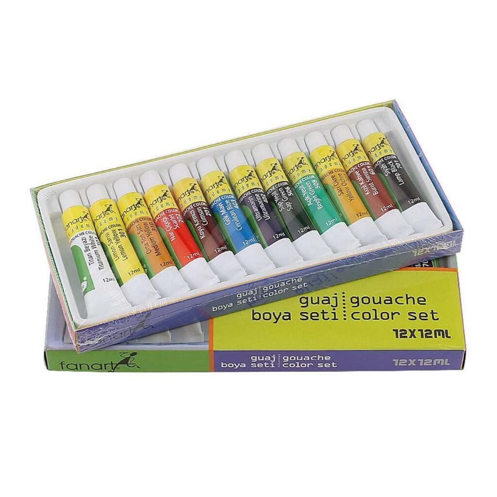 Fanart Guaj Boya 12 li Set 12x12ml | Fanart | Guaj Boya Setleri Fanart ...